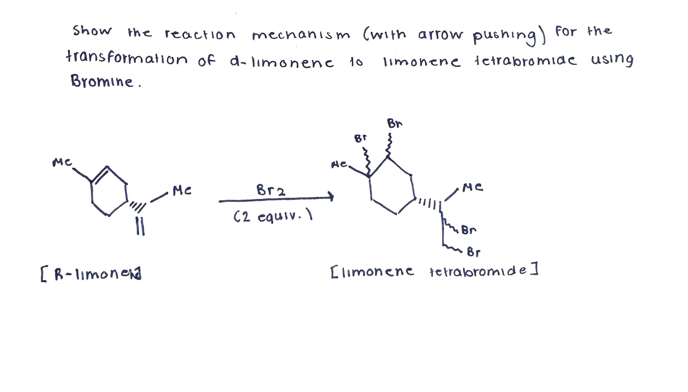 Solved (Showing all steps) Draw the reaction mechanism (with | Chegg.com