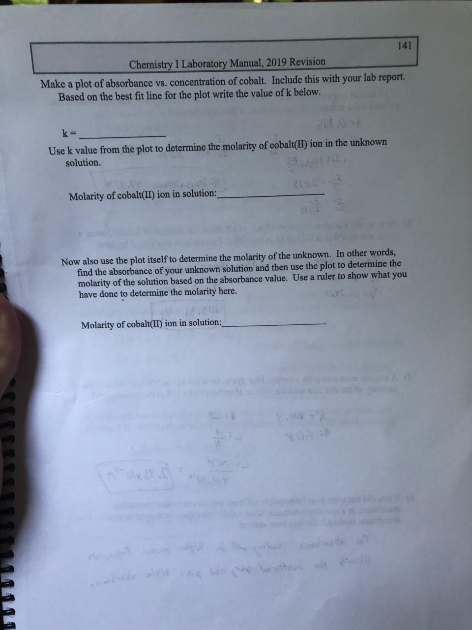 Solved Partner's Name: Instructor's Initials: Part A: | Chegg.com