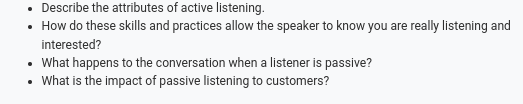 Solved Describe the attributes of active listening.How do | Chegg.com