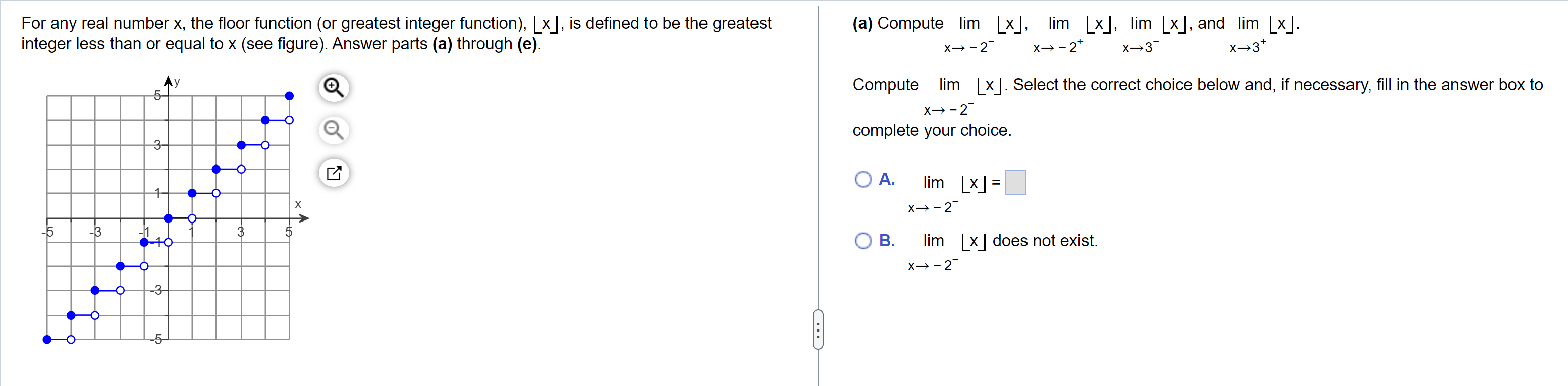 Solved For any real number x, the floor function (or | Chegg.com