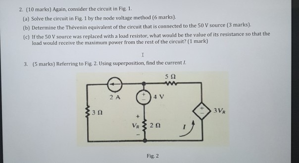 Solved 2. (10 marks) Again, consider the circuit in Fig. 1. | Chegg.com
