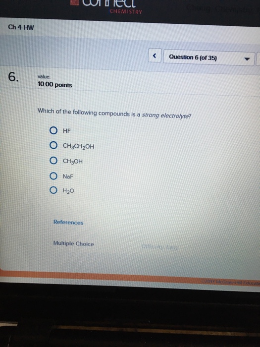 Solved Which of the following compounds is a strong | Chegg.com