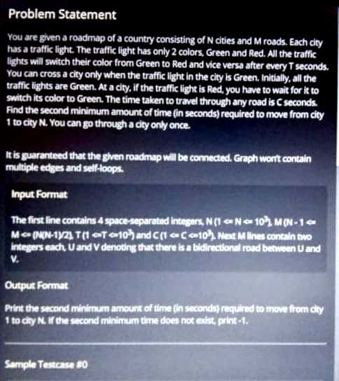 Solved Problem Statement You are given a roadmap of a | Chegg.com