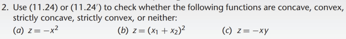 Solved 2. Use (11.24) or (11.24') to check whether the | Chegg.com