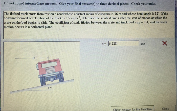 Solved The flatbed truck starts from rest on a road whose | Chegg.com