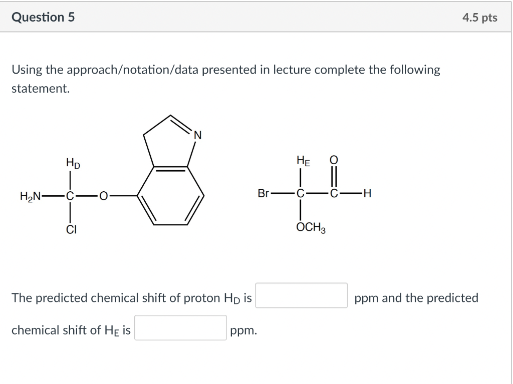 Solved Question 5 4.5 pts Using the approach/notation/data | Chegg.com