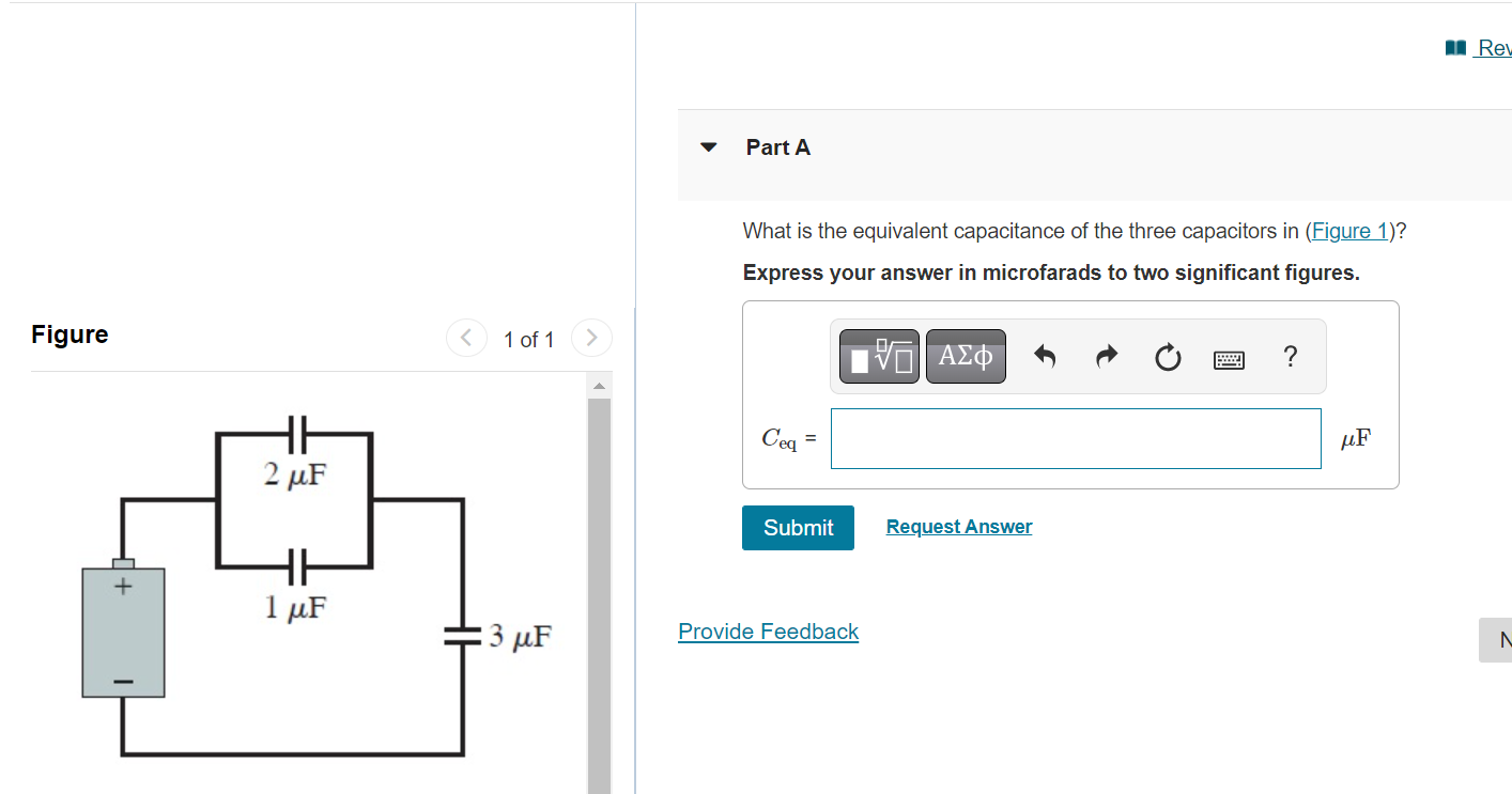 Solved What is the equivalent capacitance of the three | Chegg.com