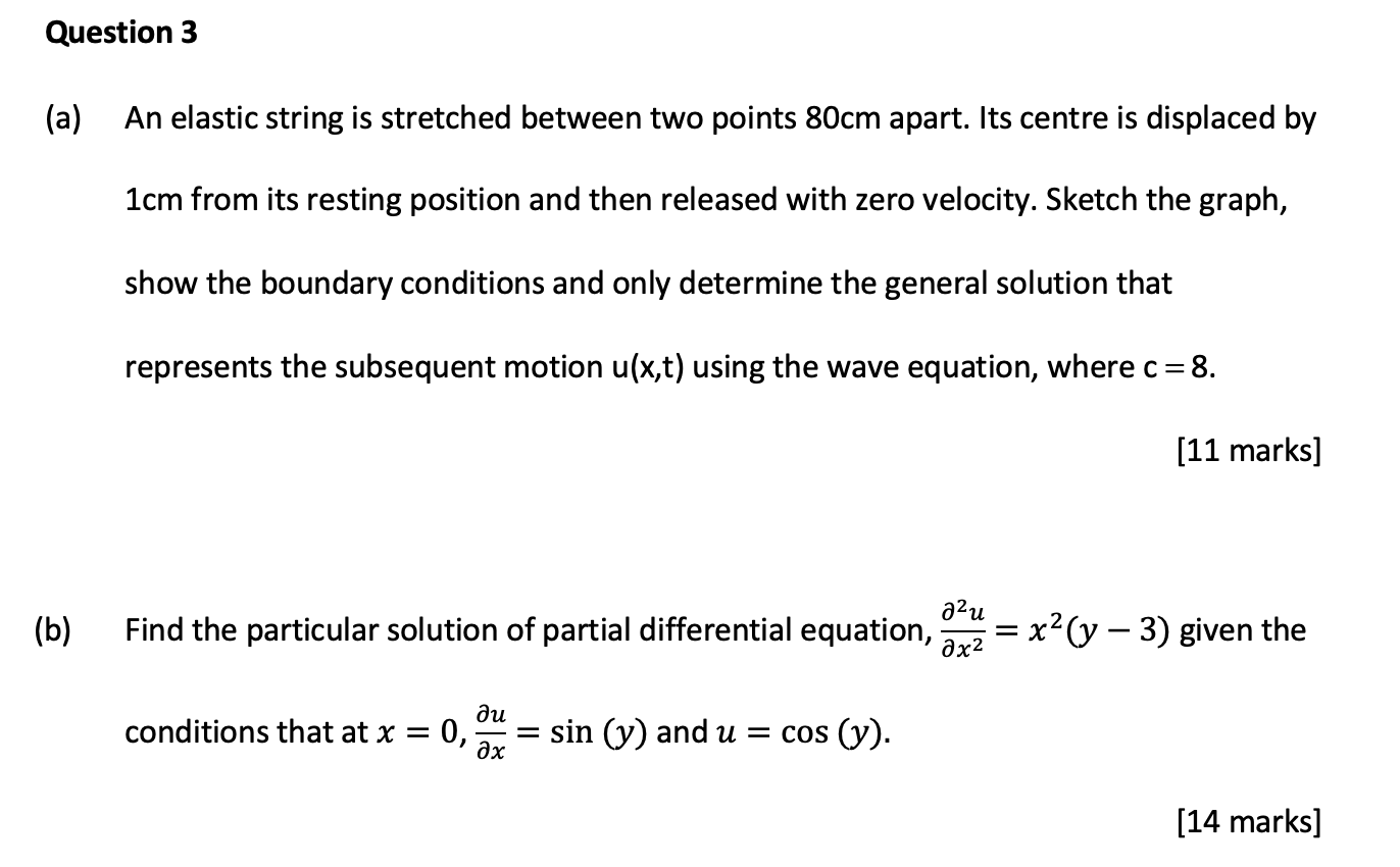 Solved (a) An elastic string is stretched between two points | Chegg.com
