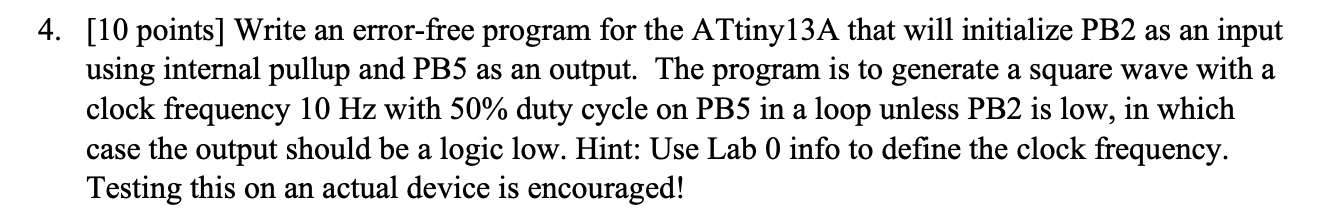 Solved [10 points] Write an error-free program for the | Chegg.com