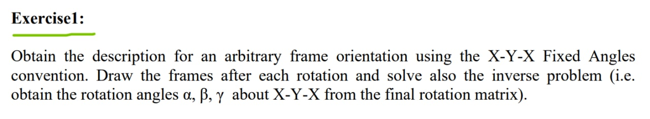 Solved Exercisel: Obtain the description for an arbitrary | Chegg.com
