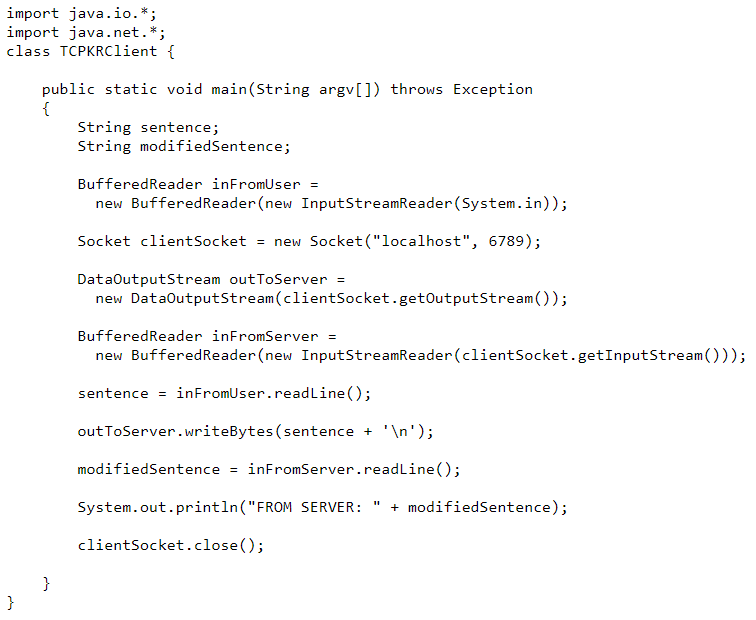 1. Write a Java TCP socket program that consists of | Chegg.com