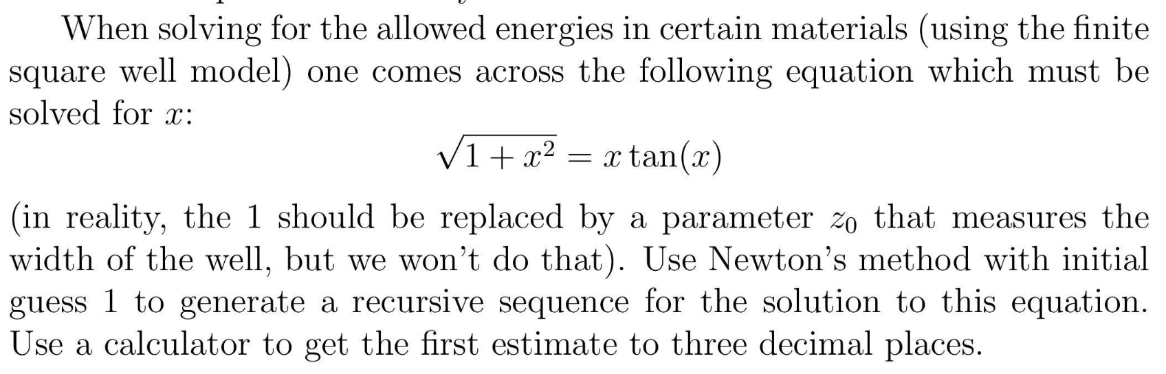 Solved When solving for the allowed energies in certain | Chegg.com
