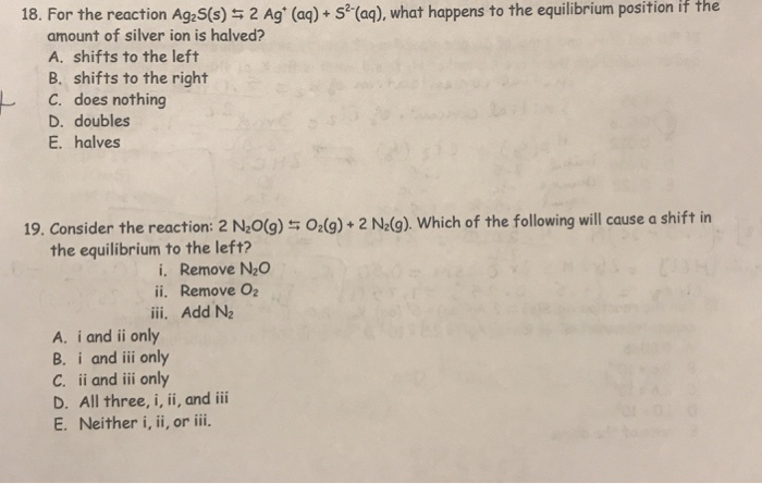 Solved 18. For the reaction Ag2S(s)2 Ag' (aq)+ S3(aq), what | Chegg.com