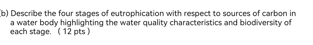 Solved Describe the four stages of eutrophication with | Chegg.com