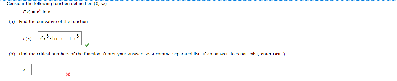 Solved Consider the following function defined on (0,∞) | Chegg.com