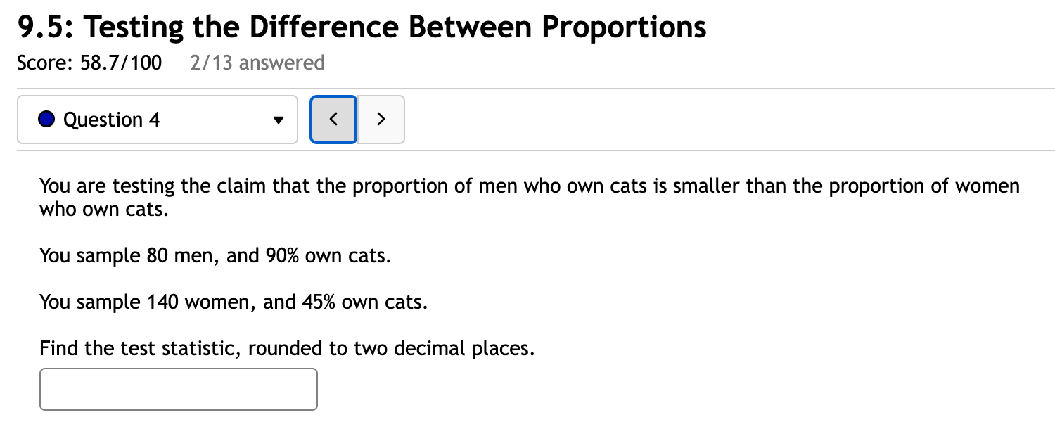 Solved 9.5: Testing the Difference Between Proportions | Chegg.com