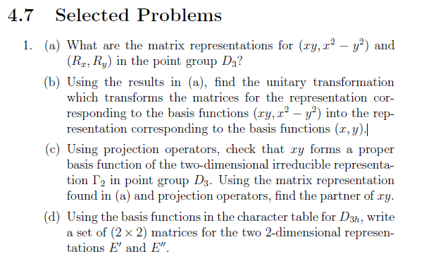 4.7 Selected Problems 1. (a) What are the matrix | Chegg.com