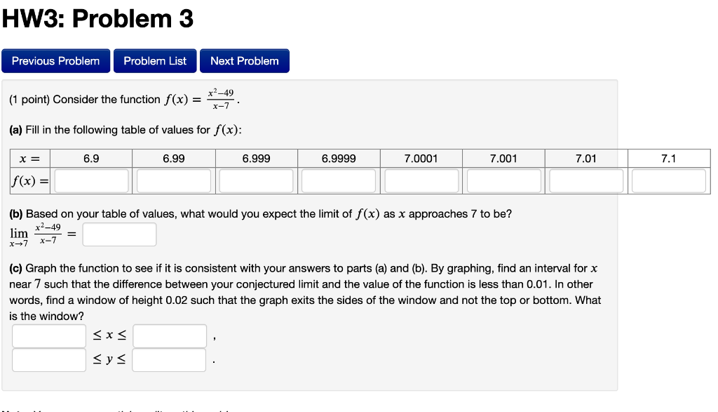 Solved HW3: Problem 3 Previous Problem Problem List Next | Chegg.com