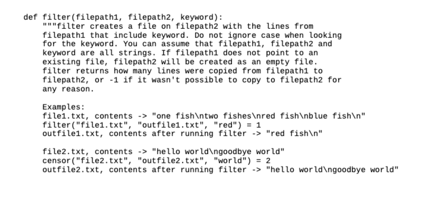 Solved In this assignment you will create two functions to | Chegg.com