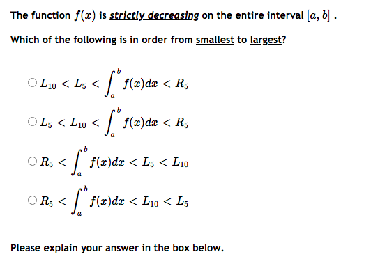 Solved The function f(x) is strictly decreasing on the | Chegg.com