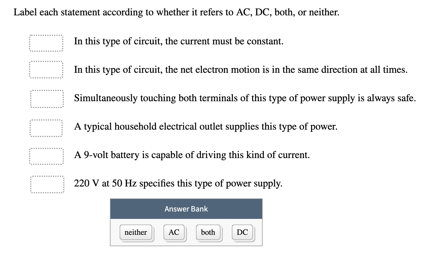 Solved Label each statement according to whether it refers | Chegg.com