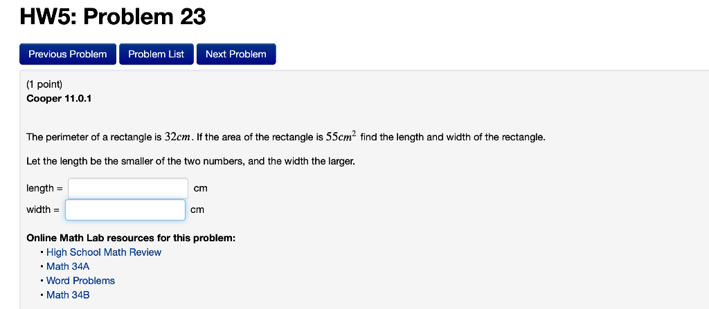 Solved HW5: Problem 23 Previous Problem Problem List Next | Chegg.com