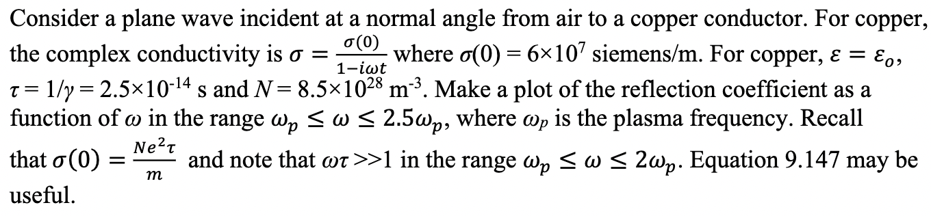 Solved Consider a plane wave incident at a normal angle from | Chegg.com