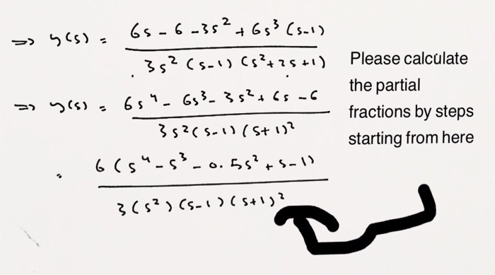 Solved Calculate the partial fractions by steps starting | Chegg.com