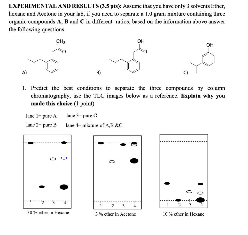 Solved EXPERIMENTAL AND RESULTS (3.5 pts): Assume that you | Chegg.com