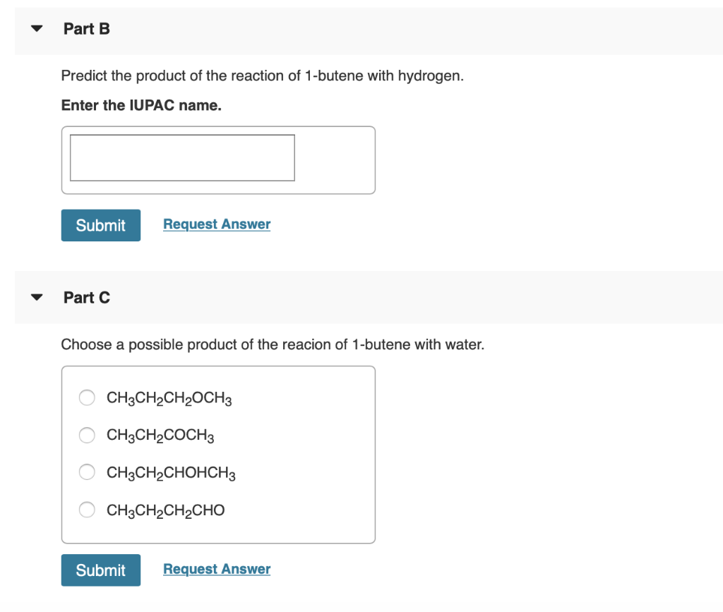 Solved Part B Predict the product of the reaction of | Chegg.com