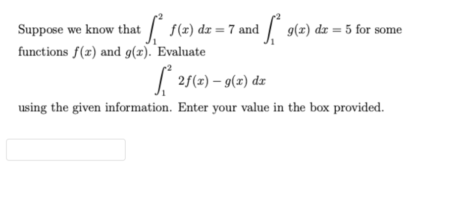 Solved functions f(x) and g(x). Evaluate Suppose we know | Chegg.com