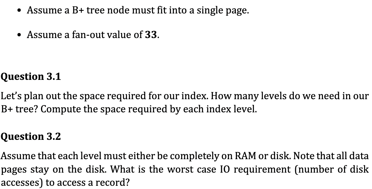 Solved Question 3−B+ Trees We've seen how B+ Trees can be | Chegg.com
