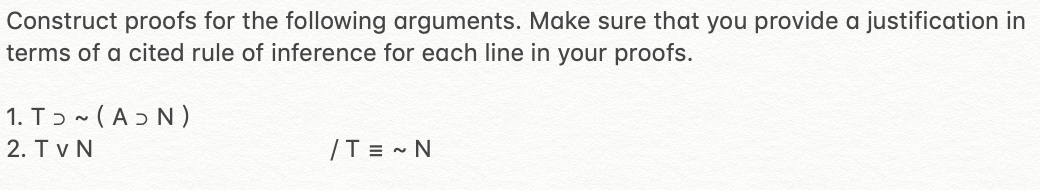 Solved Construct proofs for the following arguments. Make | Chegg.com