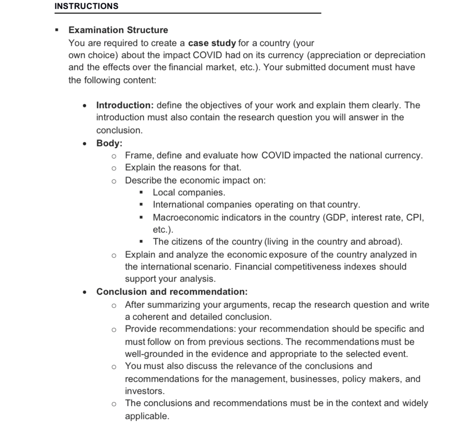 INSTRUCTIONS Examination Structure You are required | Chegg.com