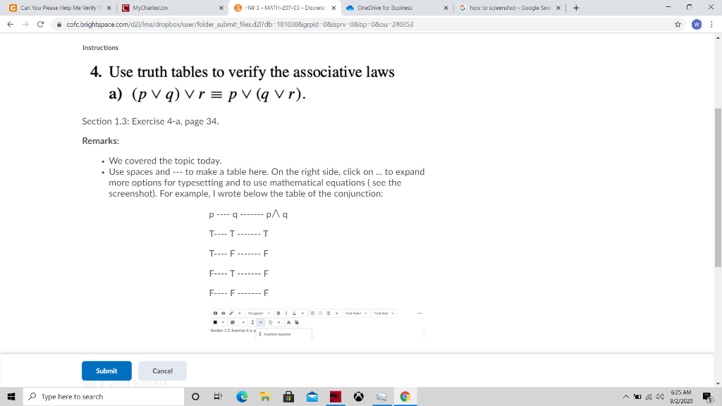 Solved Can you please help me verify the associative laws in | Chegg.com