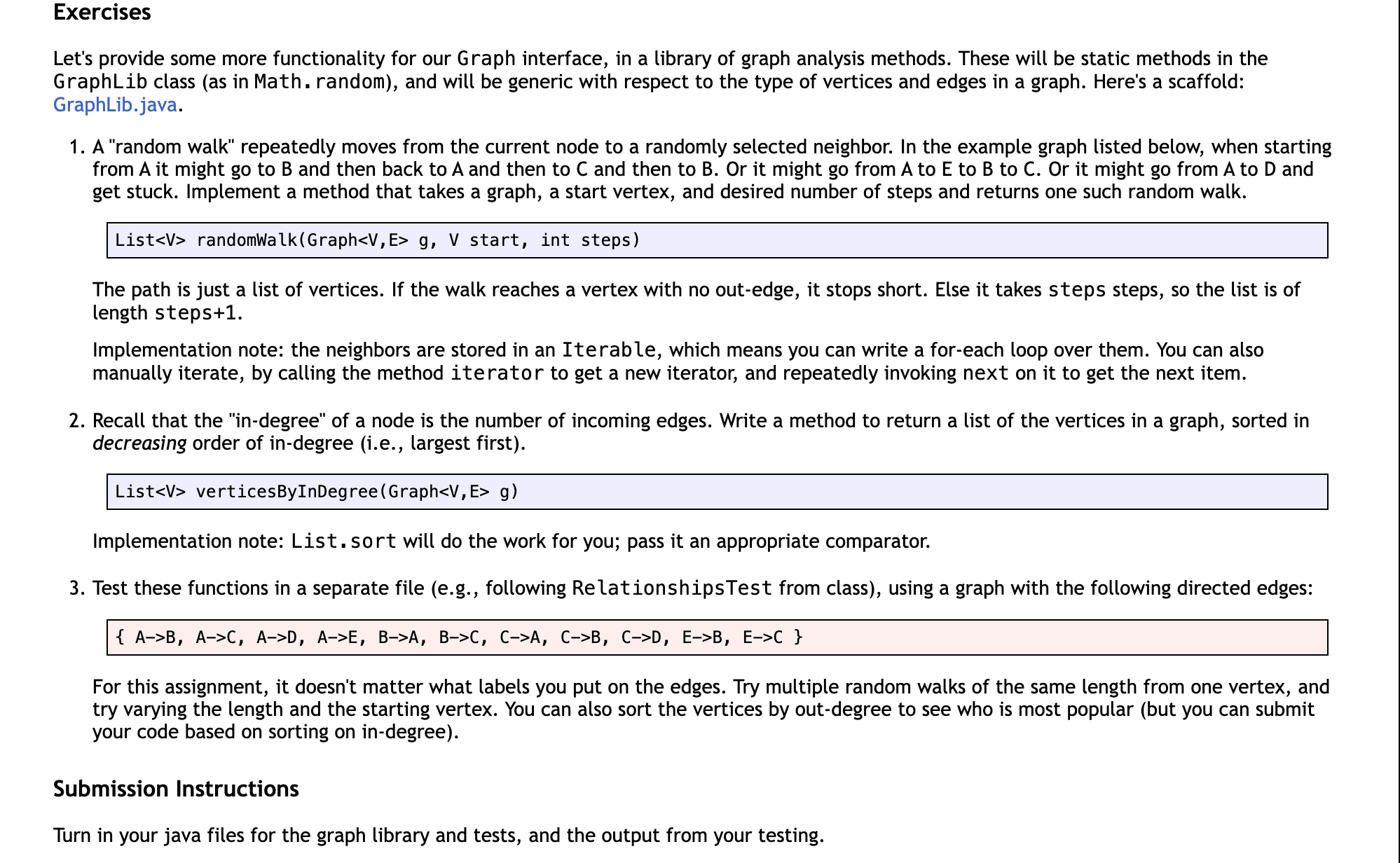 Solved ExercisesLet's provide some more functionality for | Chegg.com