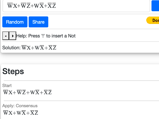 Solved Advanced Logic: How do I use the consensus theorem | Chegg.com