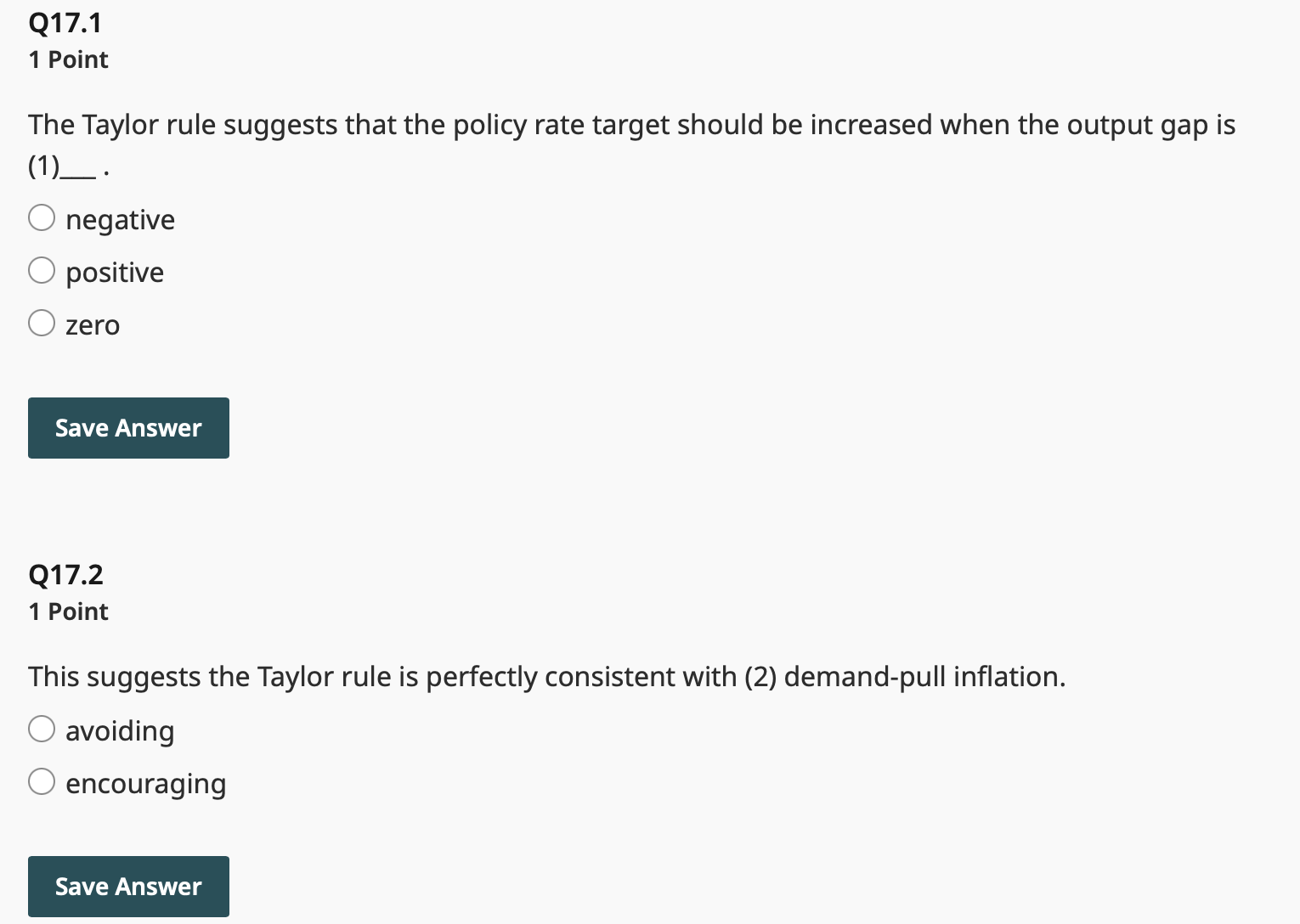 Solved The Taylor rule suggests that the policy rate target | Chegg.com