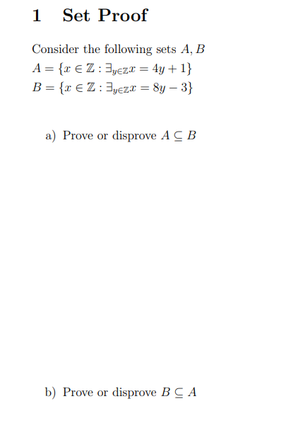 Solved Consider the following sets A,B | Chegg.com