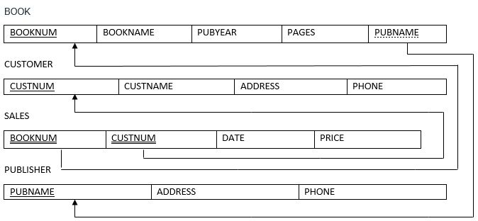 BOOK BOOKNUM BOOKNAME PUBYEAR PAGES PUBNAME CUSTOMER | Chegg.com