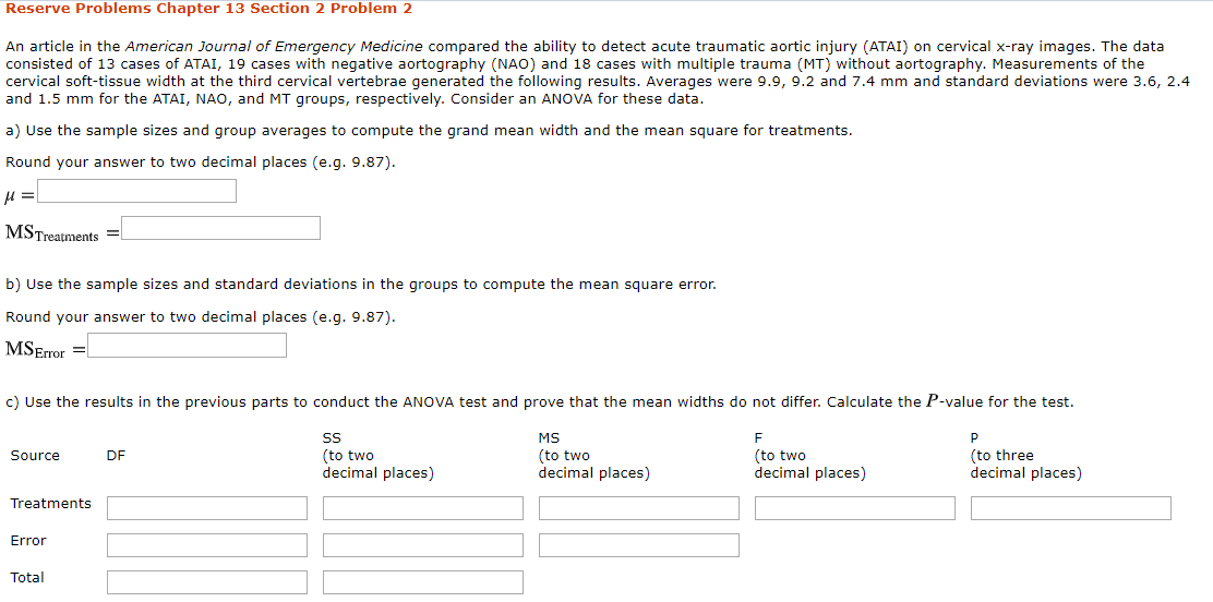 Solved Reserve Problems Chapter 13 Section 2 Problem 2 An | Chegg.com
