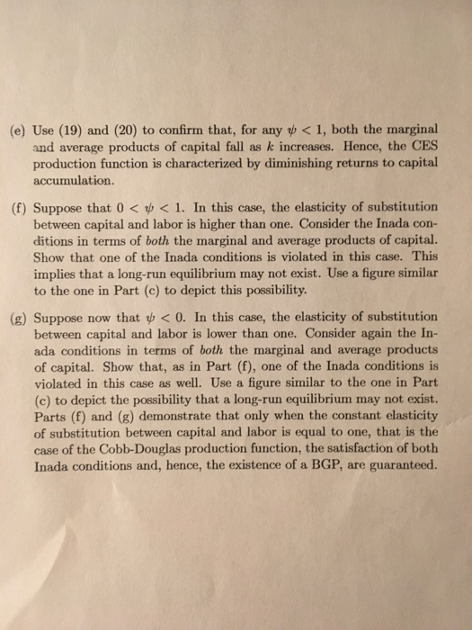 3. It was shown in Lecture #1 that the Inada | Chegg.com