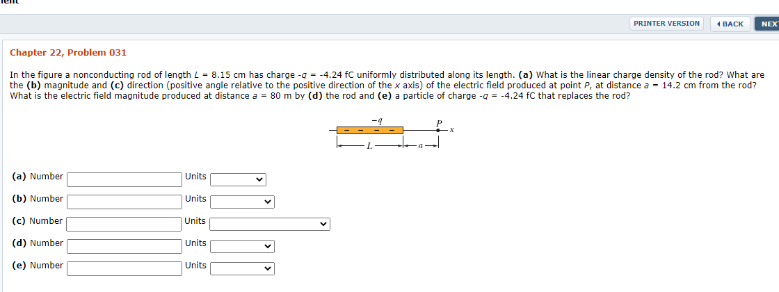 Solved PRINTER VERSION A BACK NEX Chapter 22, Problem 031 In | Chegg.com