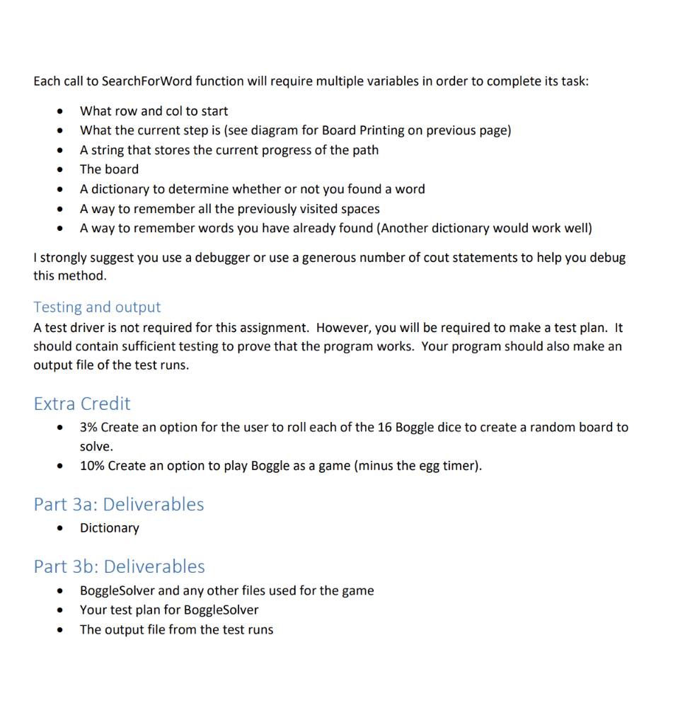 Boggle Solver Credit Todd Feldman for the original | Chegg.com