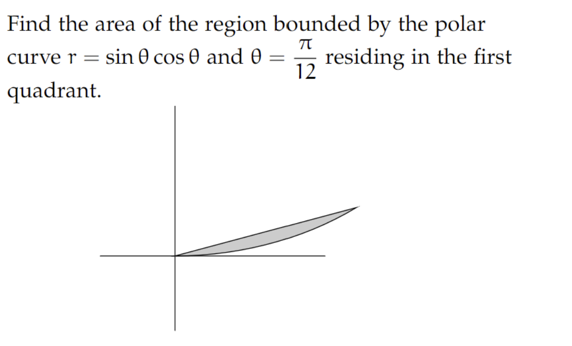 Solved Find the area of the region bounded by the polar | Chegg.com