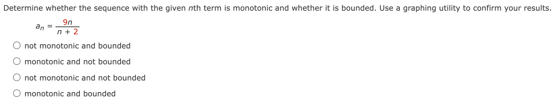 Solved etermine whether the sequence with the given nth term | Chegg.com