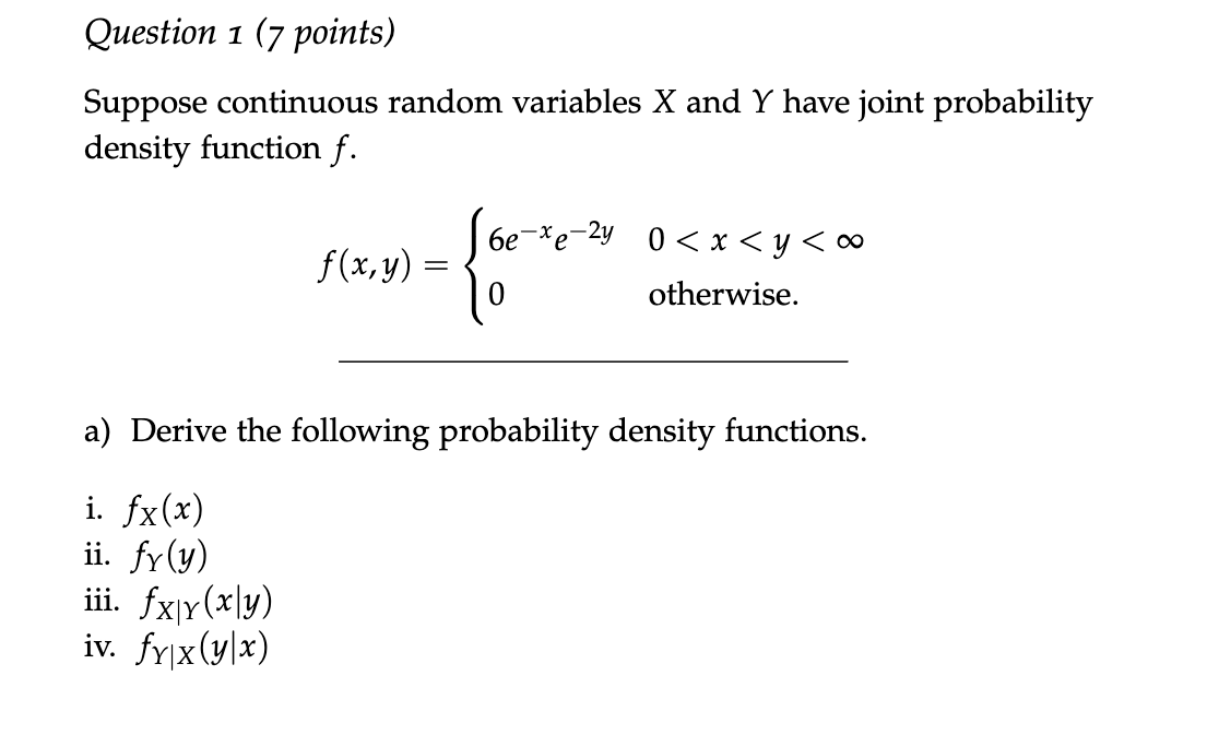 Suppose continuous random variables X and Y have | Chegg.com