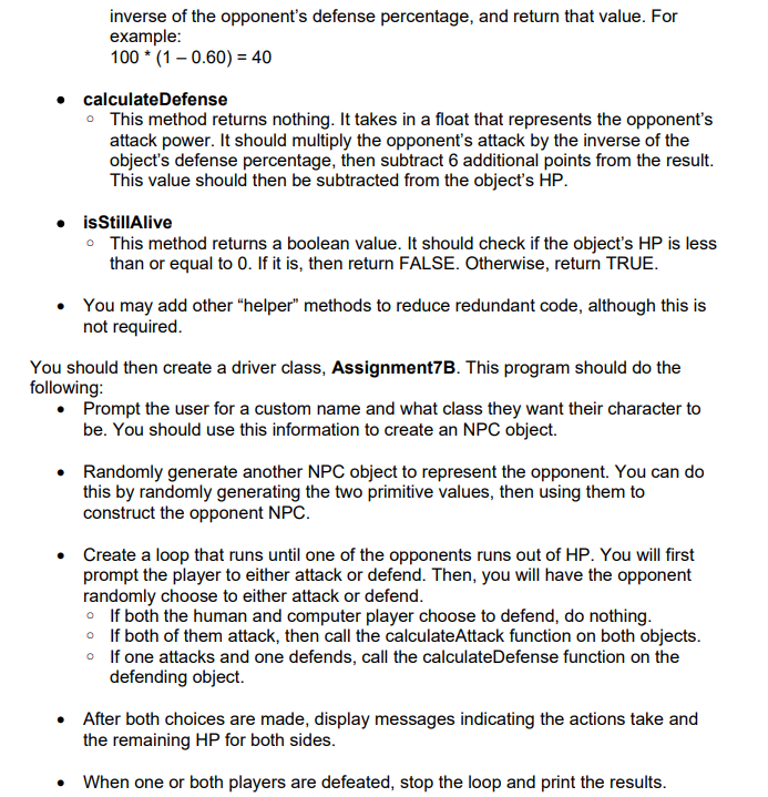 Solved Assignment 7B: Battle! For our last assignment in CSE | Chegg.com