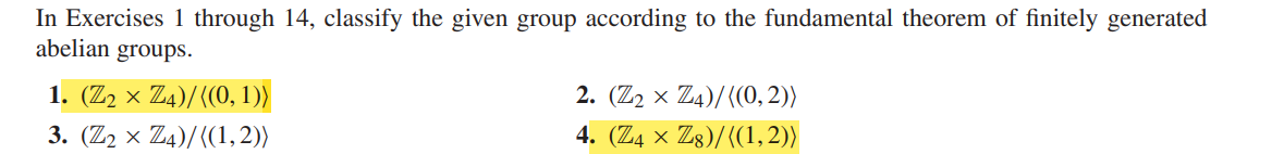 Solved In Exercises 1 through 14, classify the given group | Chegg.com Solved In Exercises 1 through 14, classify the given group | Chegg.com