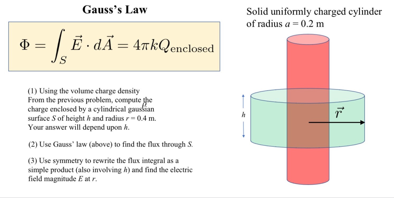 Gauss Law Cylinder Video Answer For 1.14 Applications Of Gauss's Law,